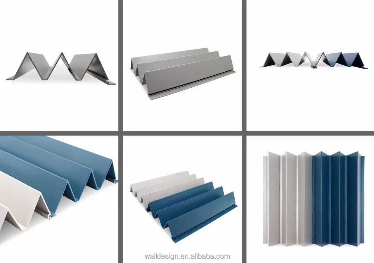 U Shaped Baffles Wall Cladding Wood Grain Aluminum Baffles Ceiling