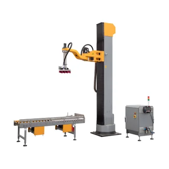 Layer Palletizer Robot Pallet Stacker Complete Water Line Wrapping ...