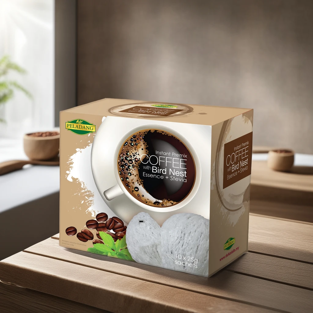 GMP Halal Premium Instant Coffee Bird's Nest Essence Flavored Roasted ...