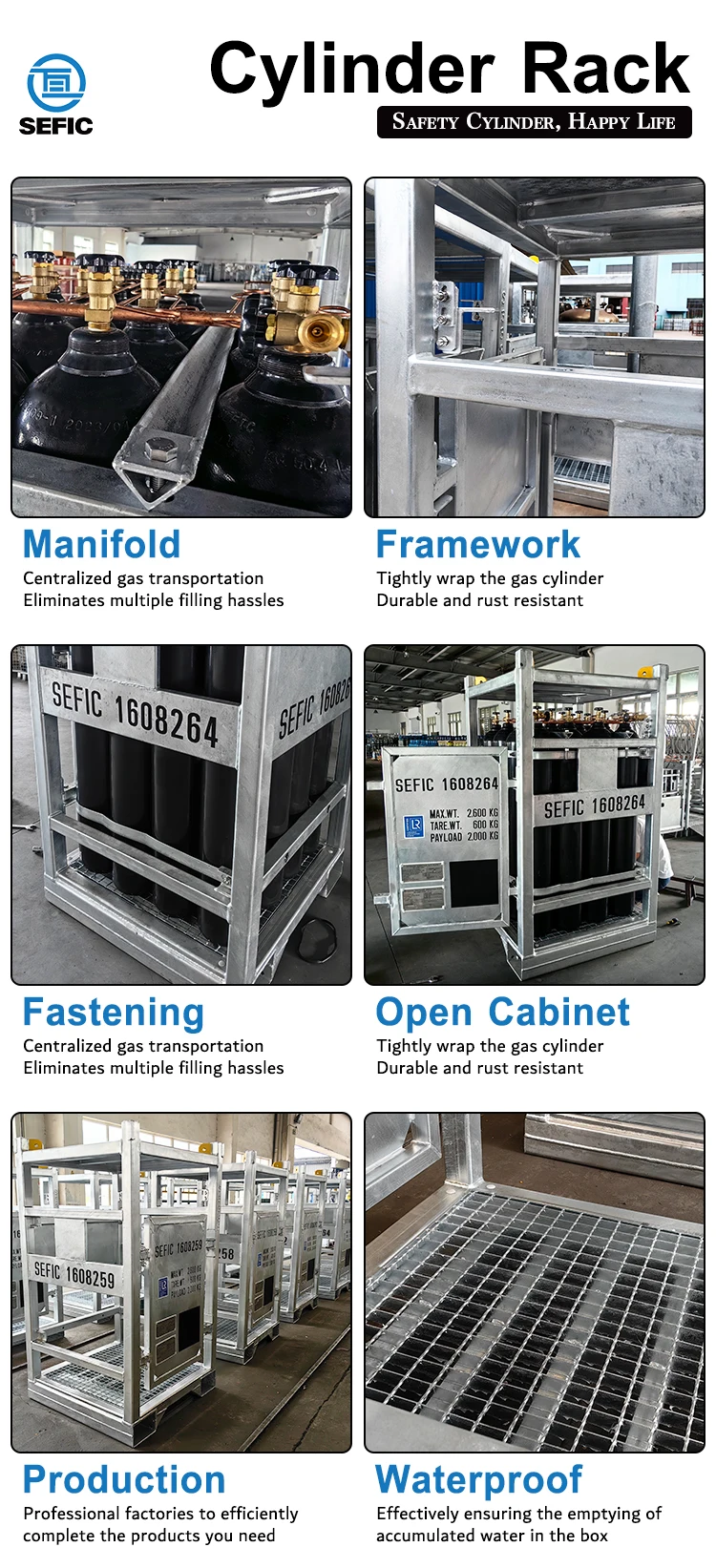 Offshore Gas Cylinder Rack - DNV 2.7-1 Compliant 16 Bottles