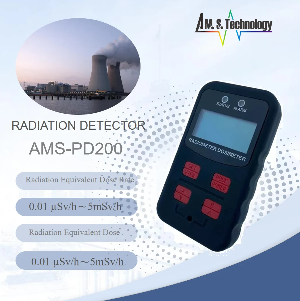 AMS-PD200 Radiation Detector Radiation Detector Sound and Light Alarm ...