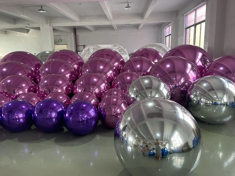 Customized Giant Gold Floating PVC Mirror Ball for Advertising ...
