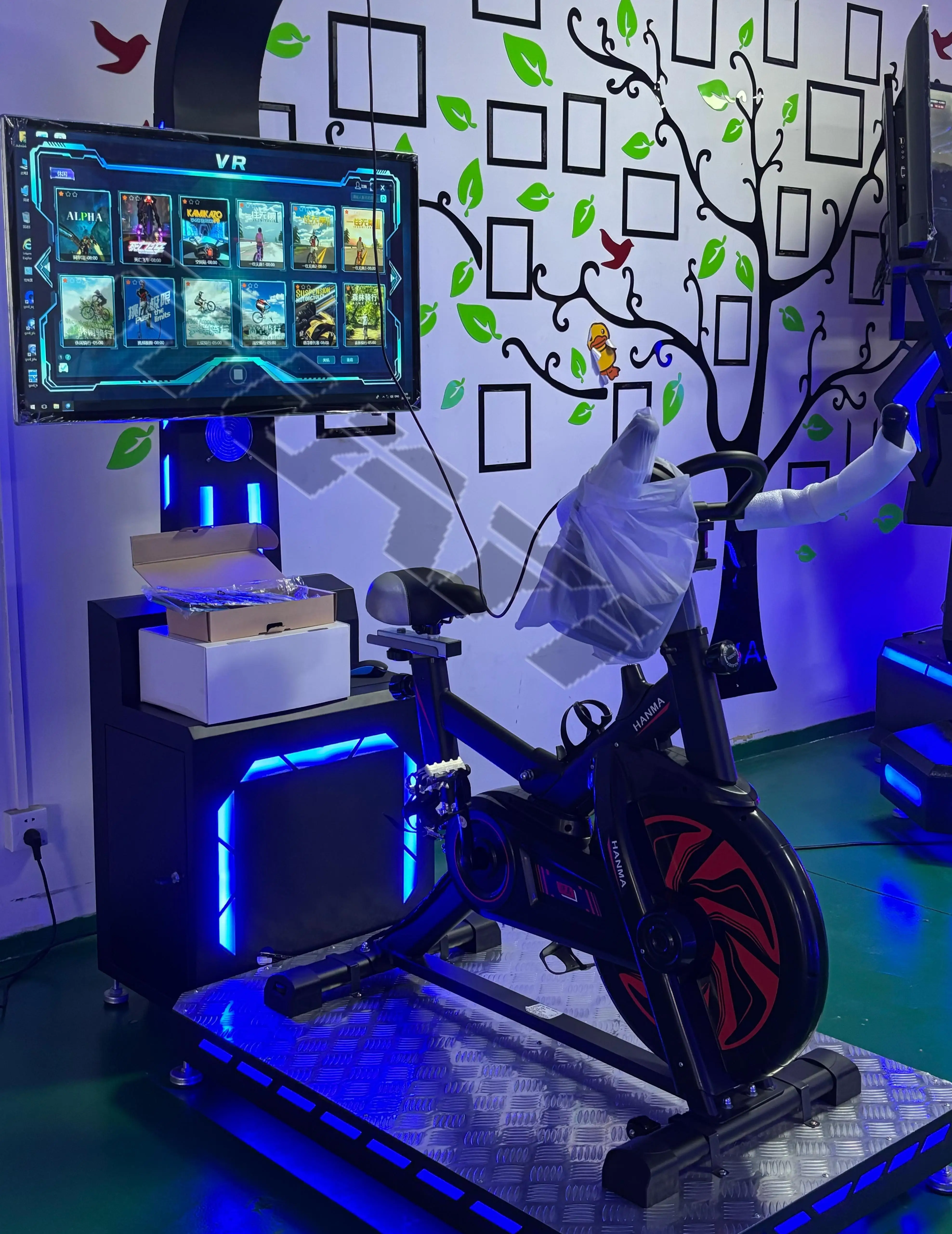 Large Metal 9DVR VR Racing Bikes Indoor Cycling Simulator for Fitness ...