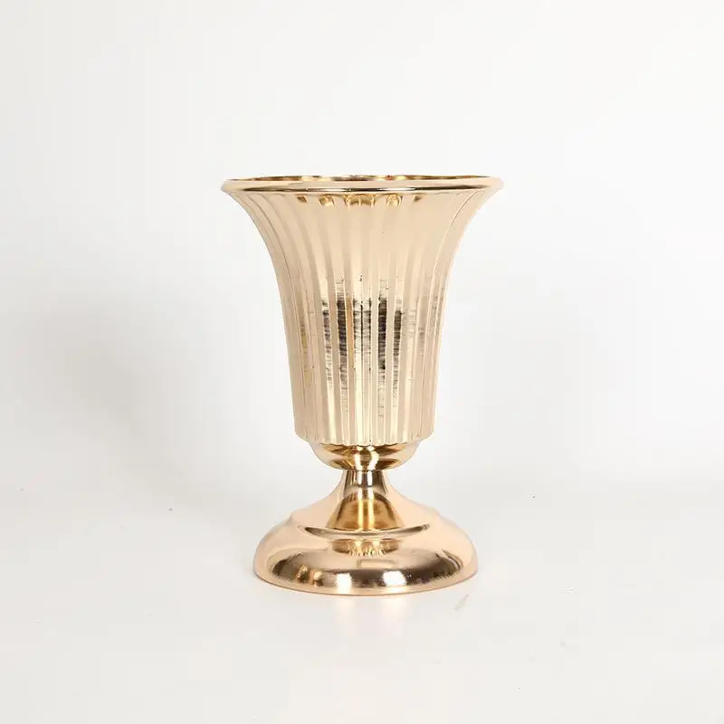 2 Pieces Gold Metal Vase Gold Flower Vase 23.5cm 9.2inch High Elegant ...