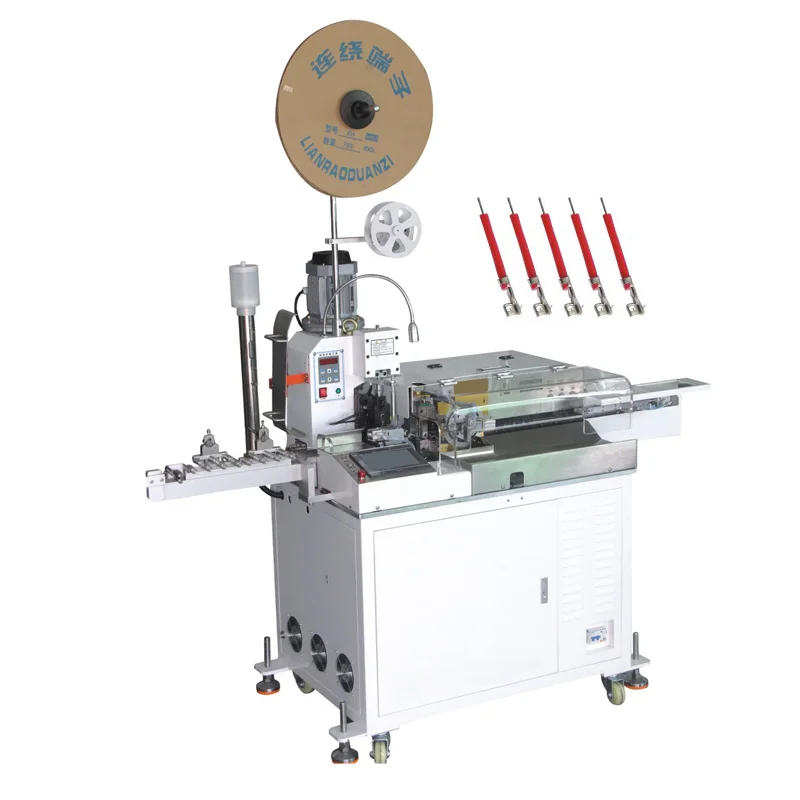 Full automatic wire cable stripping cutting twisting and tinning ...