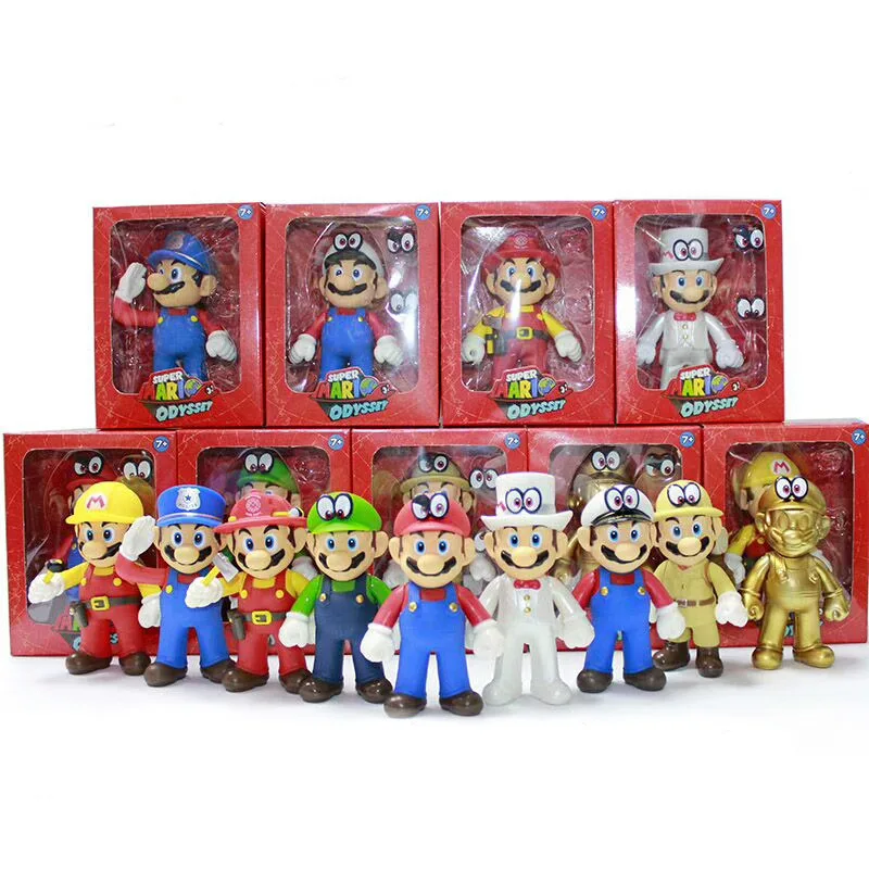 10 Cm With Color Boxes Pvc Plastic Luigi Gift Present For Kid Figure ...