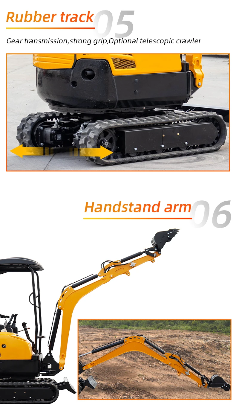 FREE SHIPPING 1.8Ton Mini Excavator 1.8 Famous Engine Digger EPA ...