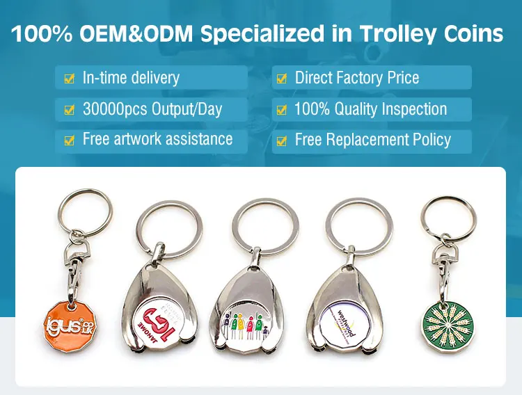 Supermarket Shopping Cart Trolley Coin Token Keychain Holder Lock,Heart ...