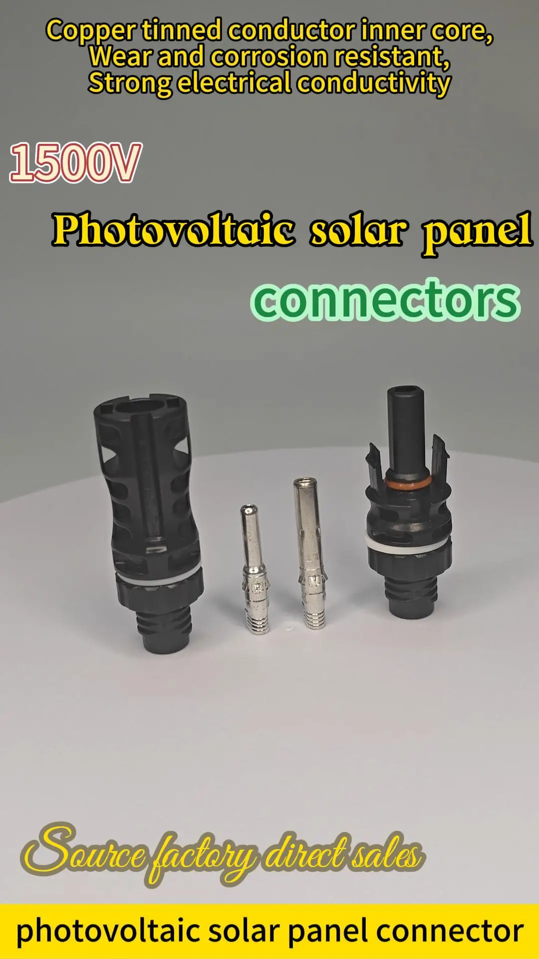 Shunkonn Male Female 1500v Dc 30a Pv Plug Panel Mounting Ppo Ip68 ...