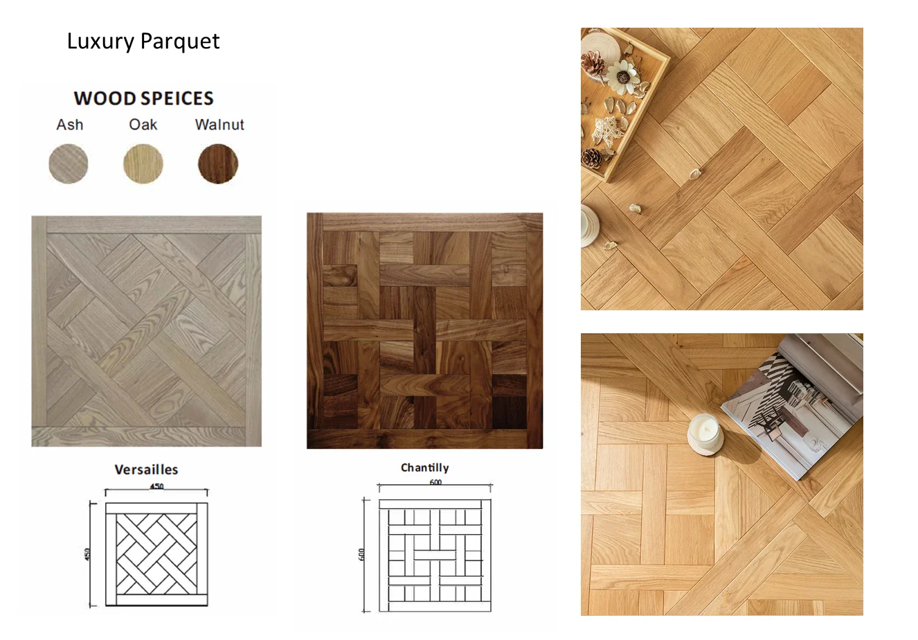 Greenvills European White Oak Chevron Parquet With 4mm Top Layer ...