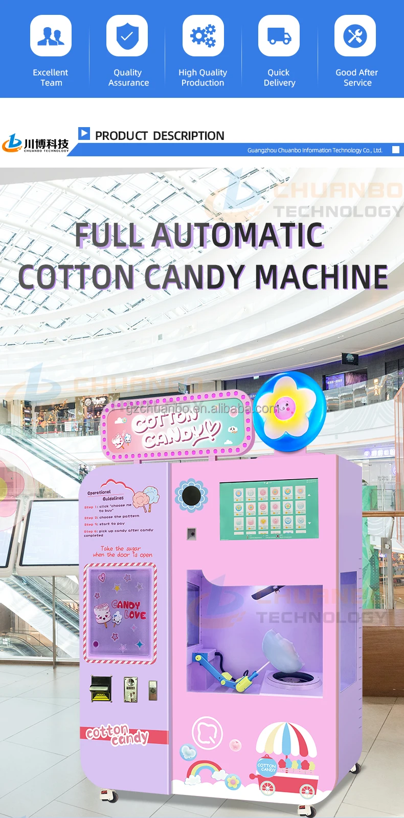 Hot Sale Candy Floss Vending Machine - Perfect for Small Businesses