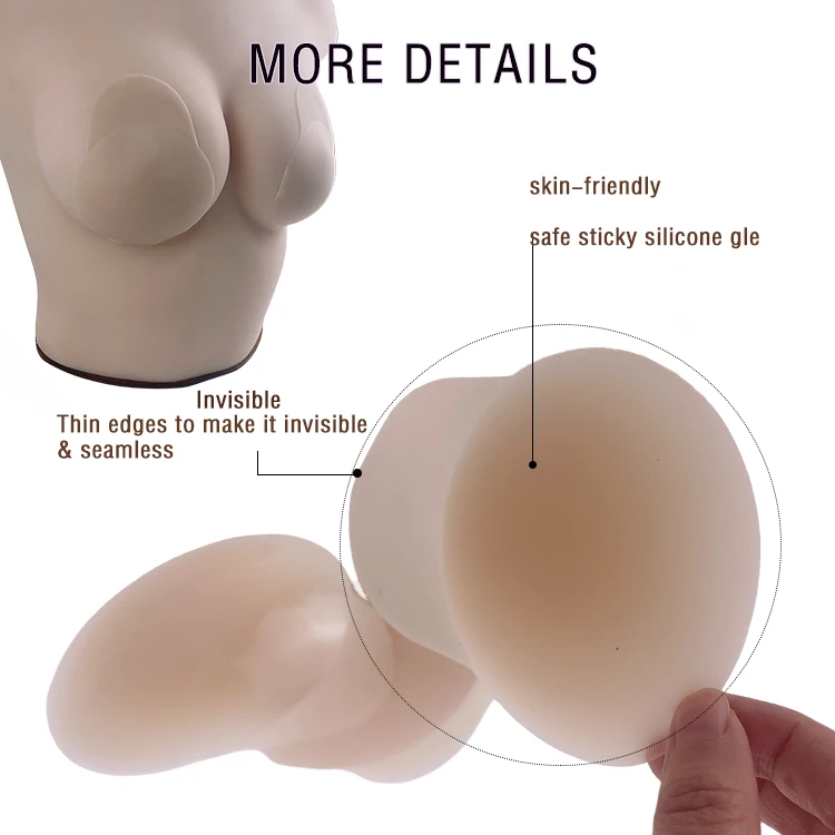 Cuttable Reusable Women Lift up Chest Silicone Nipple Cover