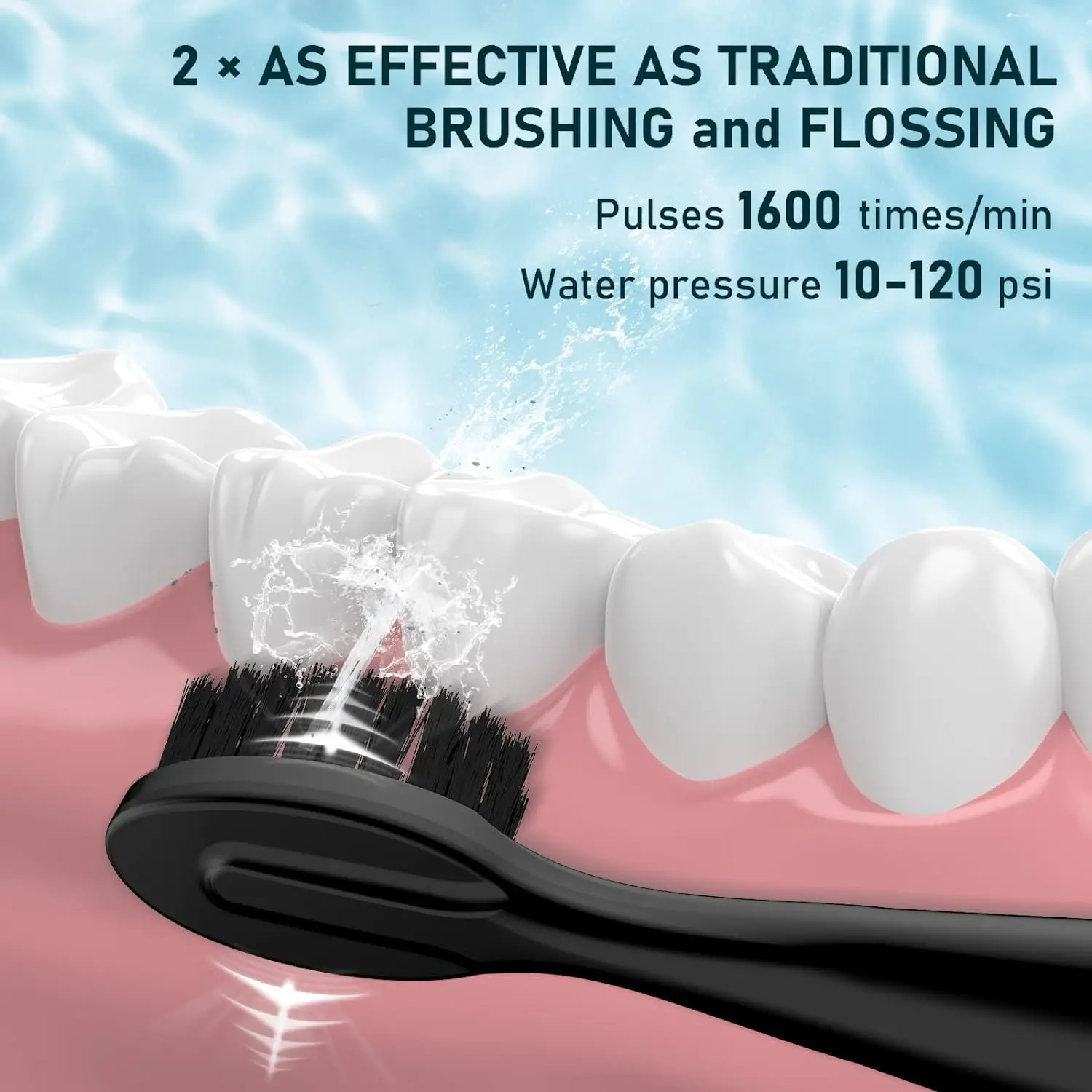 All in One Water Flosser and Electric Toothbrush Combo Toothbrush with ...