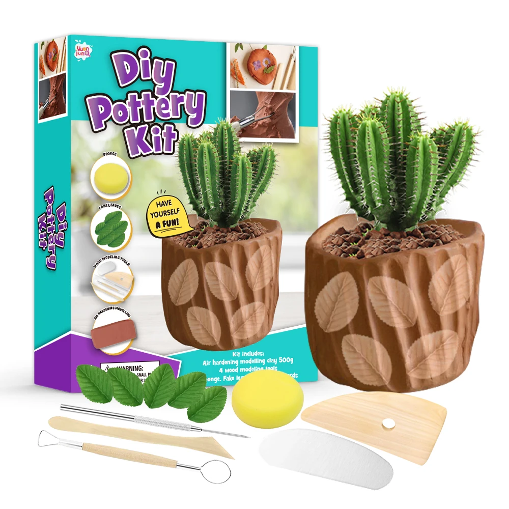 Diy Clay Kit Air Dry Clay Pottery For Beginners Sculpting Tools Set ...