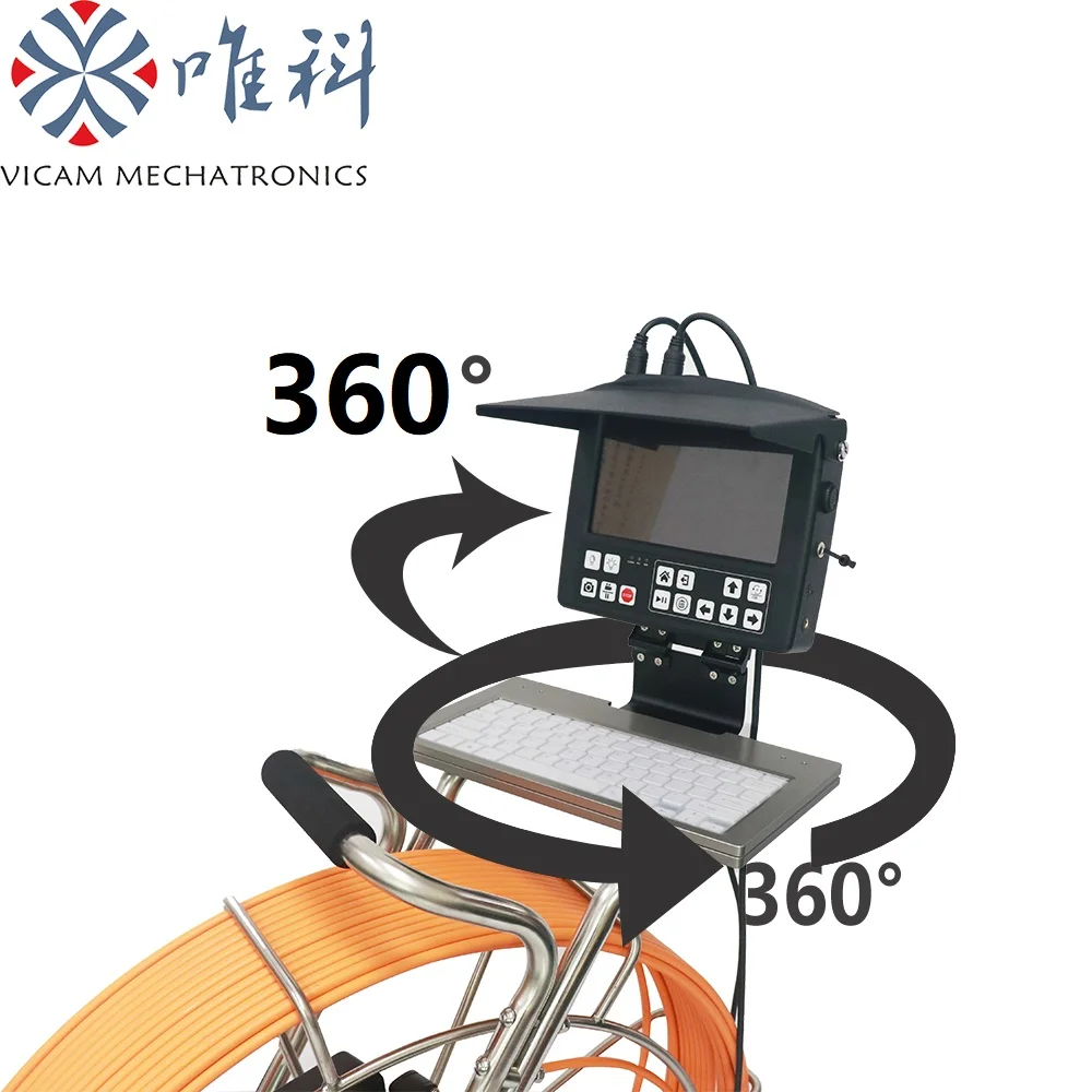 Vicam Waterproof 45mm Dual Lens Sewer Camera - 360° Rotation