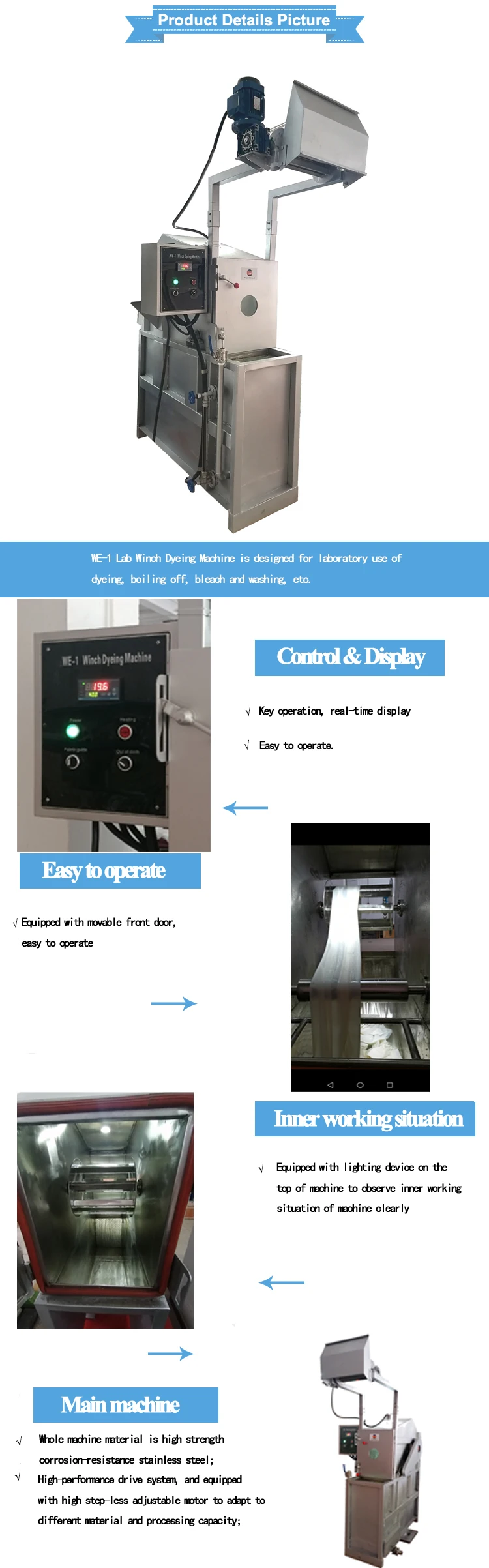 Winch Dyeing Machine WE-1 - Buy Winch Dyeing Machine, Dyeing Equipment ...