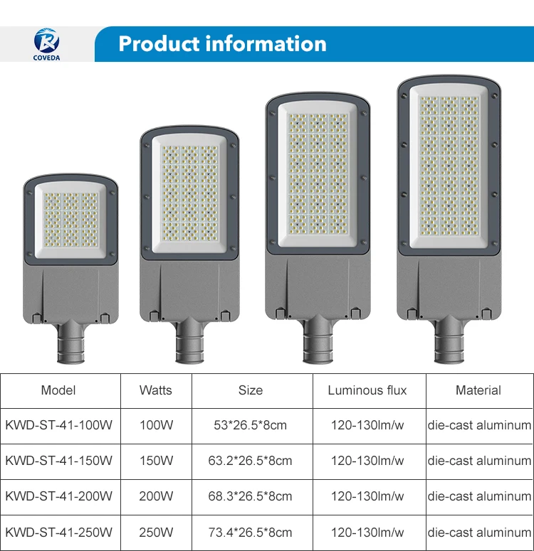 High Quality LED Street Lights - IP65 Waterproof & Efficient