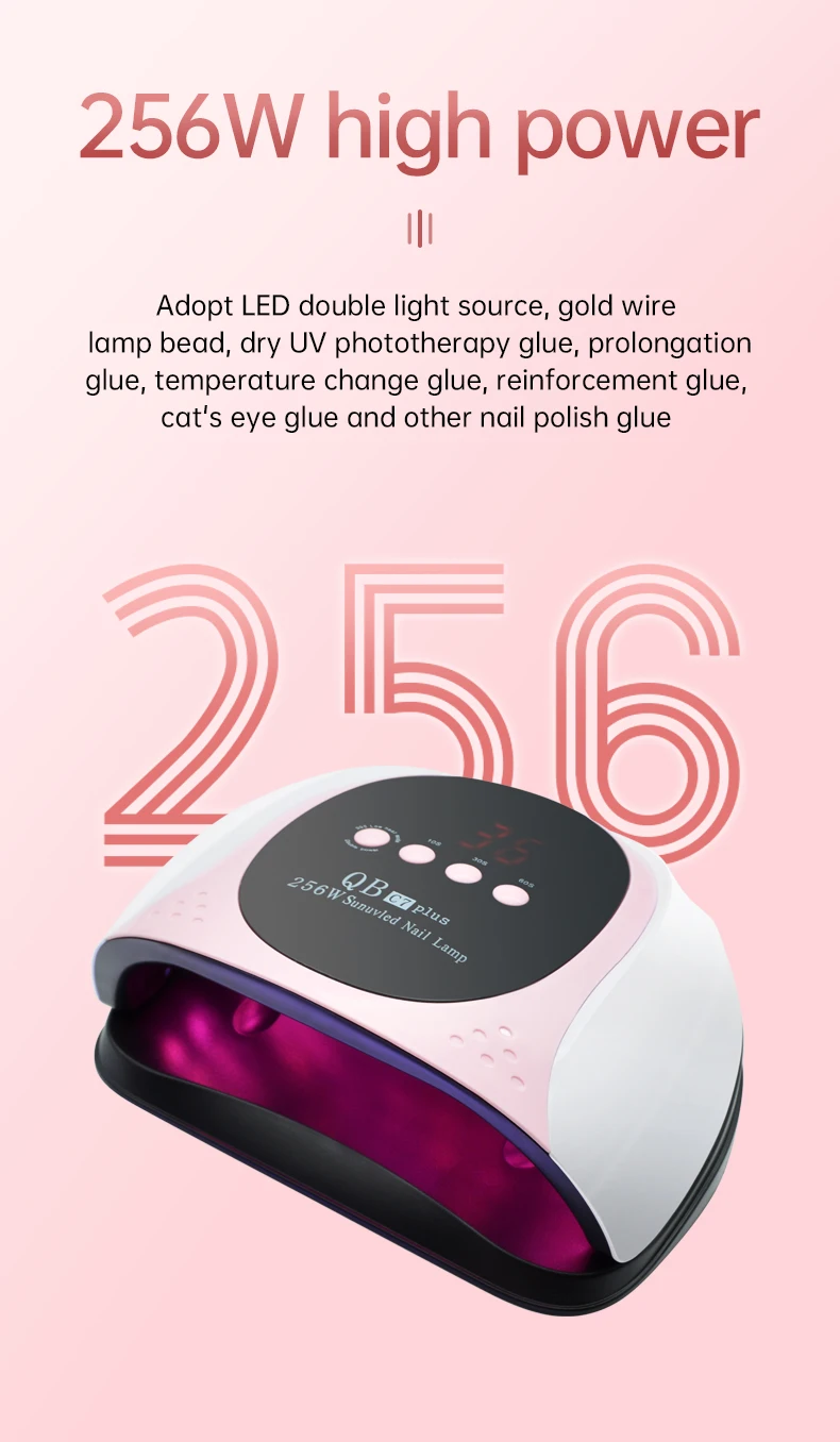 Qb C7 Plus 256w 57 Pcs Led Light Uv Led Lamp Nails Dryer Manicure Table Professional Uv Gel Nail ...