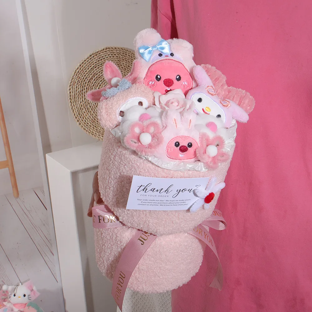 Labubu Plush Doll Bouquet for Girlfriend's Birthday or Valentine's Day ...