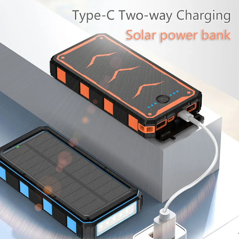 Ip67 Ipx6 Waterproof Solar Power Bank 20000mah Solar Charger Waterproof ...