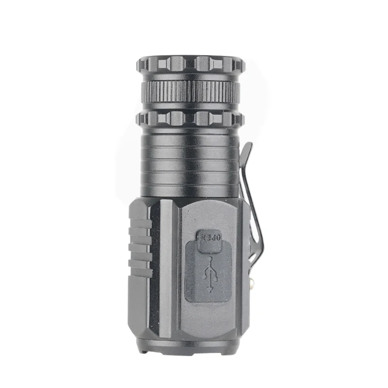 3 Led Mini 18350 Flashlight Body Usb C Rechargeable Pocket Flashlight ...