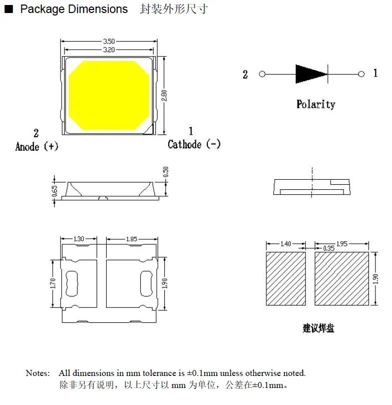 GMKJ White Color PPA PCT LED Modules - 50000 Hours Lifespan
