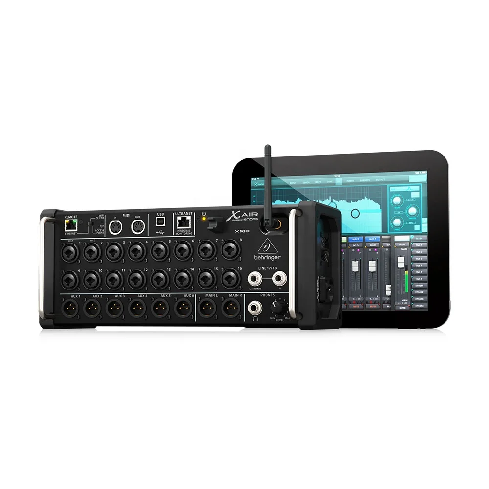 Behringer X AIR XR18 Digital Mixer with Integrated Wi-Fi Router and USB ...
