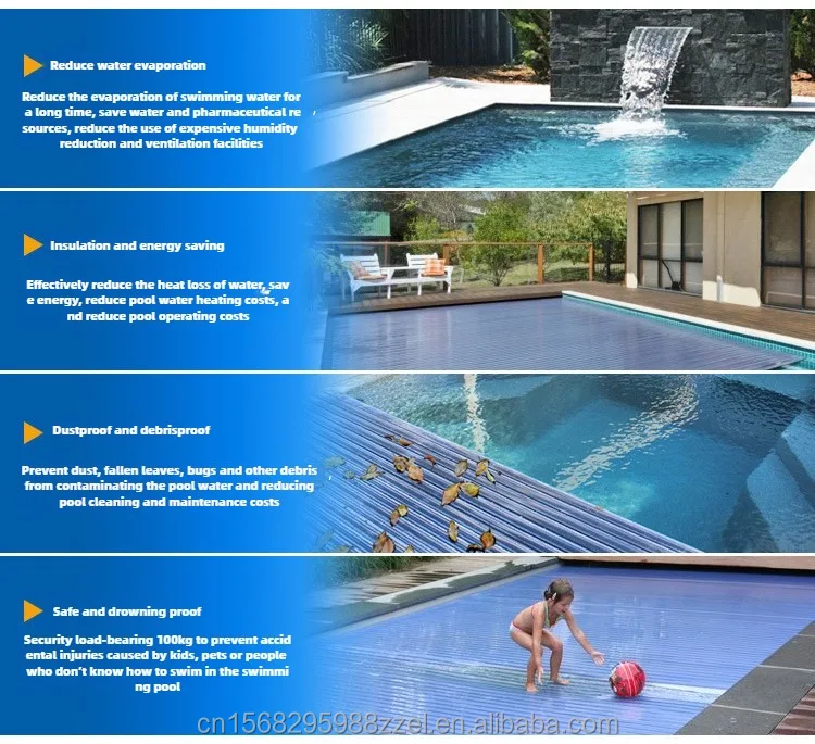 Automatic Retractable Swimming Pool Covers - Piscina C