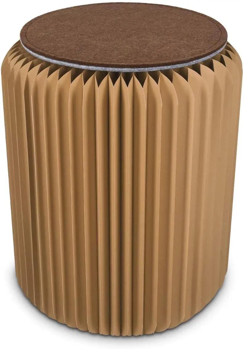 Folding Kraft Paper Stool Foldable Chair Ottoman With Cushion 660 Lbs ...