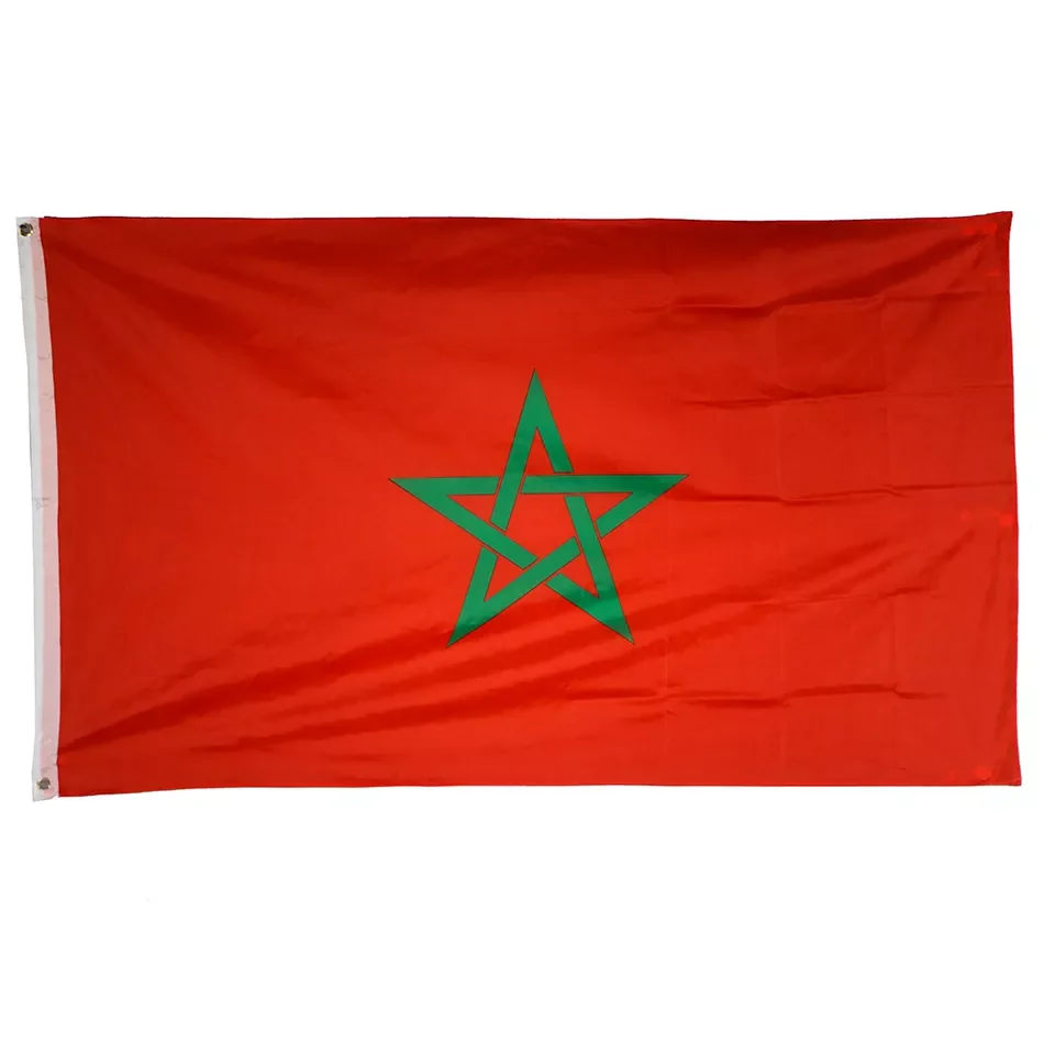 Custom Moroccan 90x150cm Polyester Drapeau Du Maroc 3x5ft Printing ...