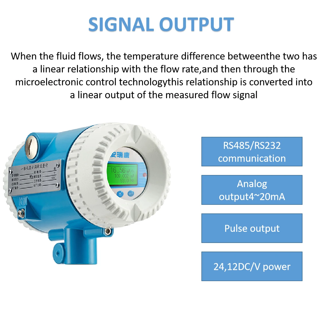 Dn15 High Temperature Digital Gas Steam Water Measuring Device Vortex ...