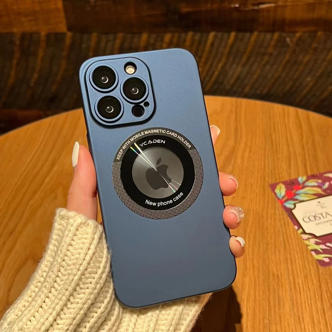 Luxury Matte Logo Hole For Magnetic Wireless Charging Case For Iphone ...