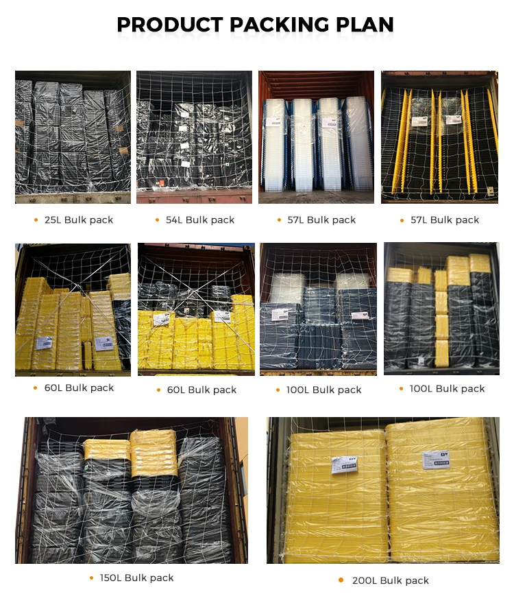 200L Stackable Heavy Duty Plastic Storage Tote With Lid - Large ...