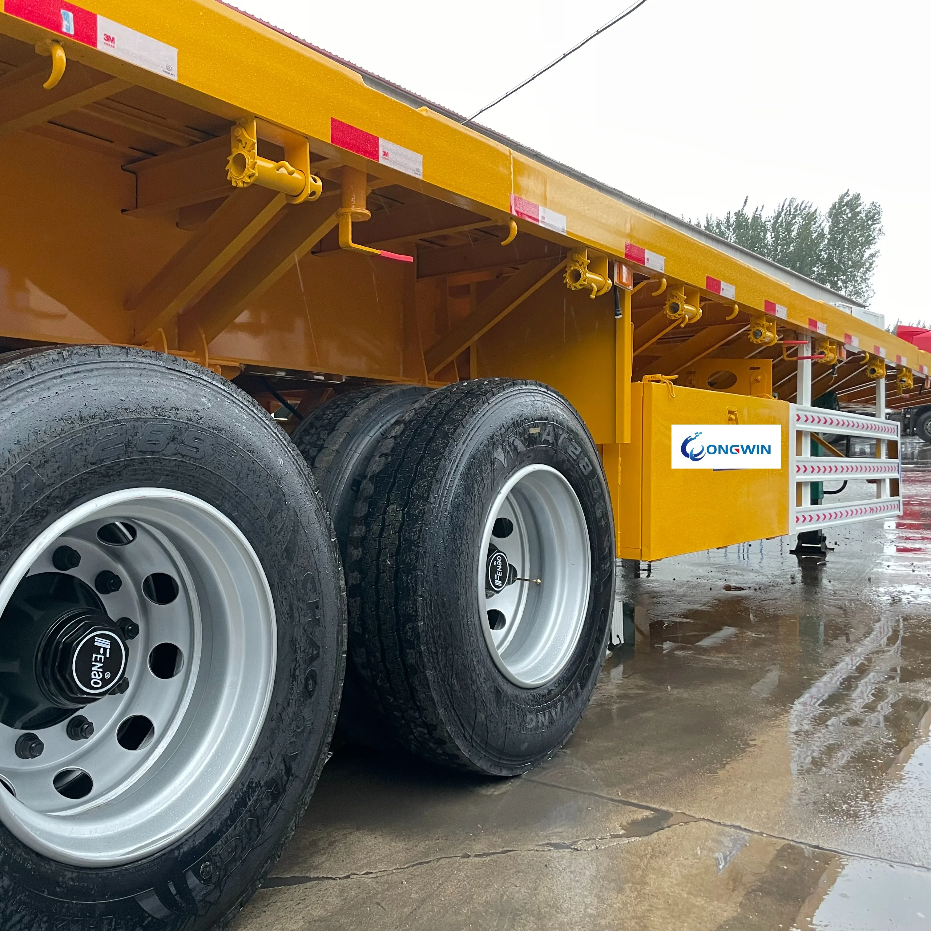 50 Ft Flatbed Container Semi Trailer Product Type Truck Trailers ...