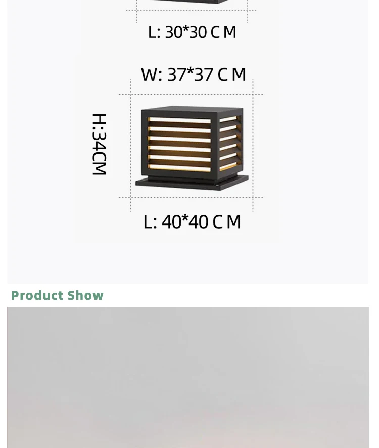 Outdoor Landscape Fence Waterproof IP65 Garden Column Lighting LED Door ...