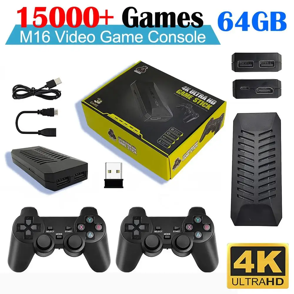 4K HD TV Game Stick 3D Video Game Console M16 - 20000 Games