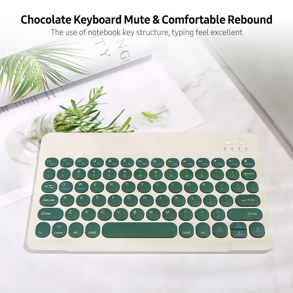 Bt Keyboard Rechargeable Mute Multi-system Compatibility Multi-function ...