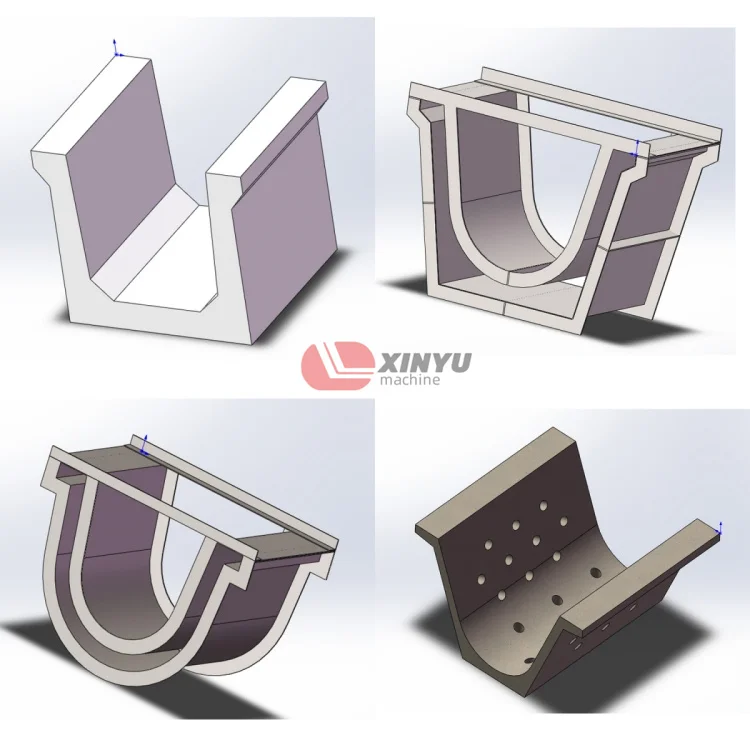 Concrete U Type Mould Precast Drain Ditch Mold Concrete U Shaped ...