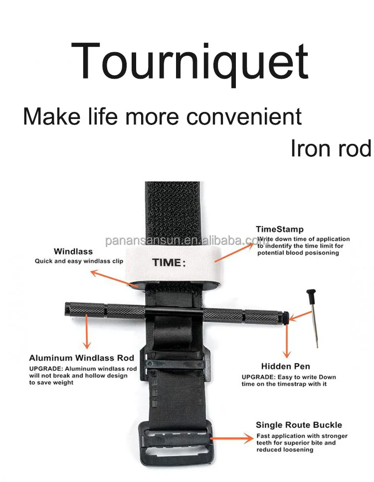 First Aid Tactical Tourniquet Outdoor Device To Stop Bleeding Emergency ...