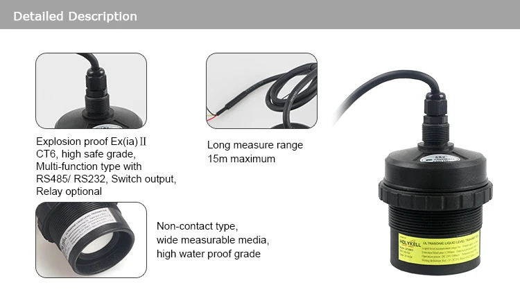 Holykell 공장 Ue3003 0-10 메터 4-20ma 초음파 수위 센서 - Buy Holykell 초음파 물 센서0 ...