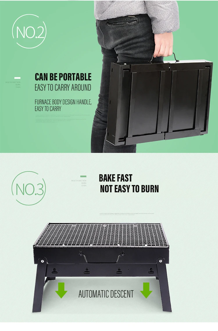 Modern Design Folding Type Portable Barbecue Carbon Steel Kebab Bbq ...