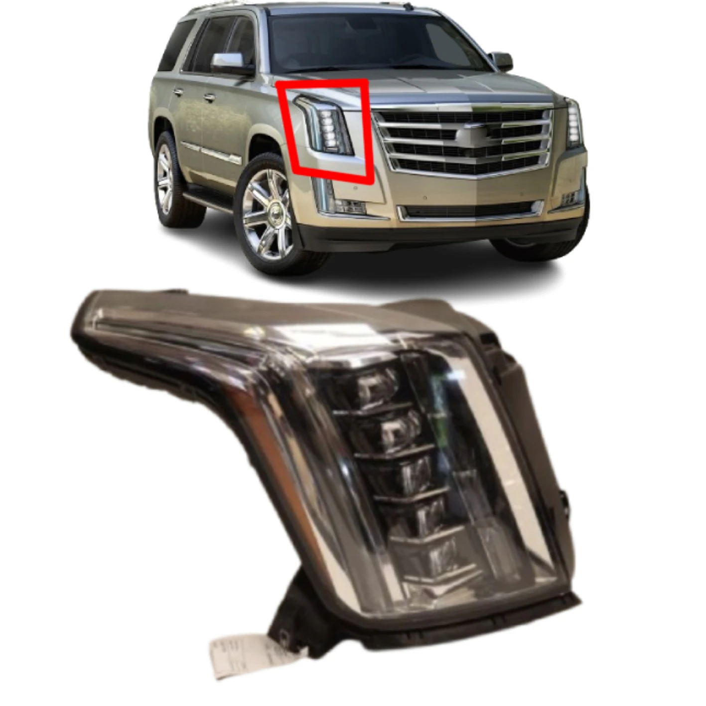 Led Headlight For Cadillac Escalade 2015 - 2020 Headlamp Oem 84580183 ...