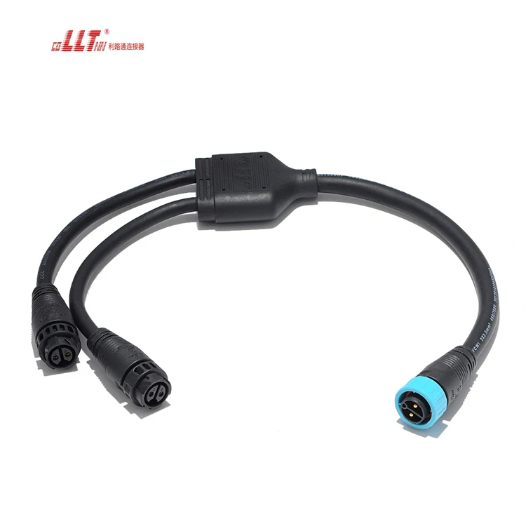 LLT Factory Y Cable Splitter 2pin 1output 2 Branch IP67 Waterproof LED ...