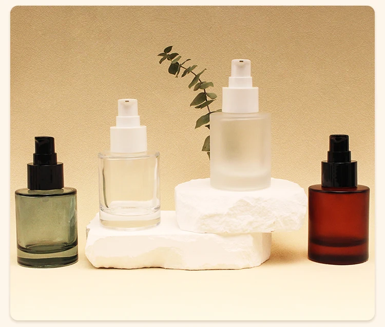 1 Oz Cosmetic Skin Care Container Frosted Pink Flat Shoulder 30ml Face ...