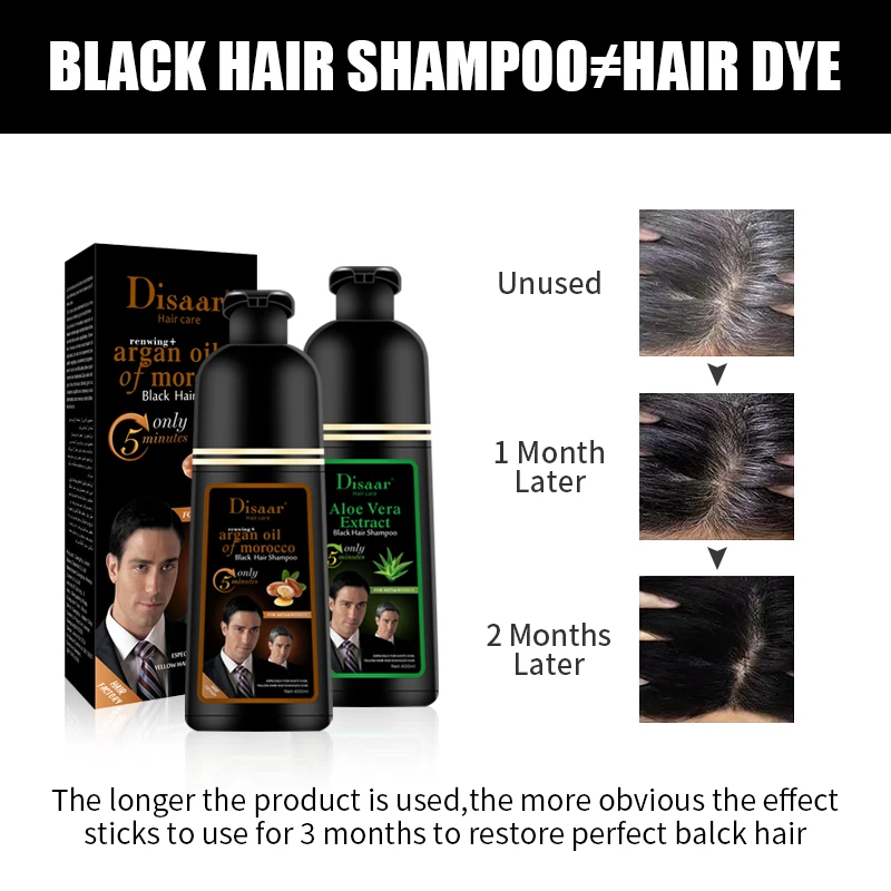 Oem Disaar Black Brown Fast Hair Dye Aloe Vera Shampoo For Gray Hair ...