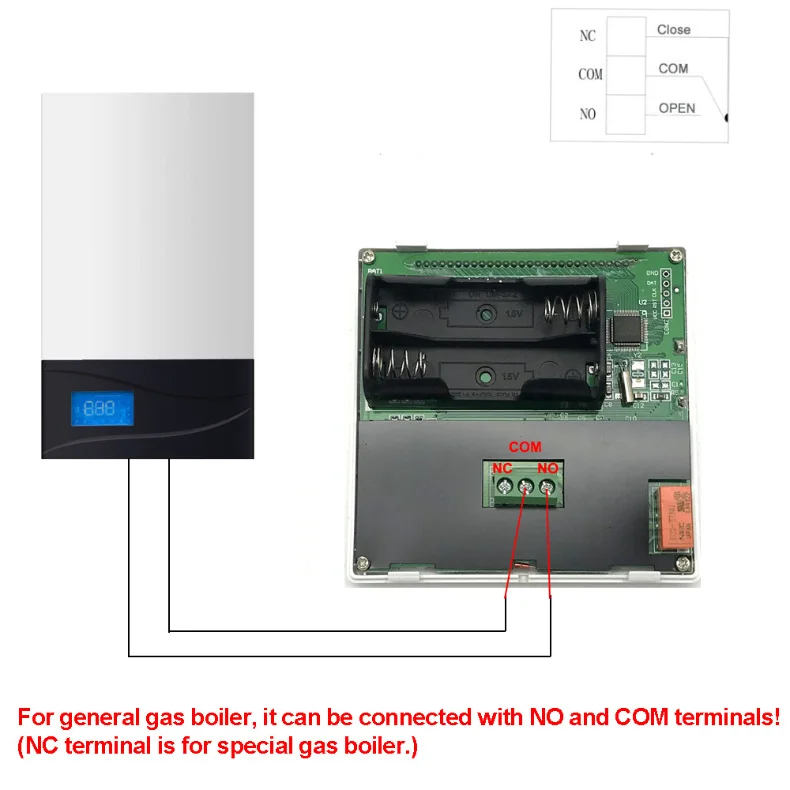ME83 Gas Boiler Thermostat - 3A LCD Digital Programmable Temperature ...