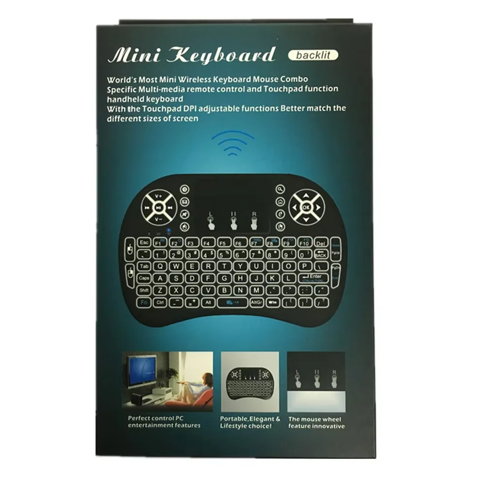 Mini Keyboard I8 - Wireless Remote Control with Backlights