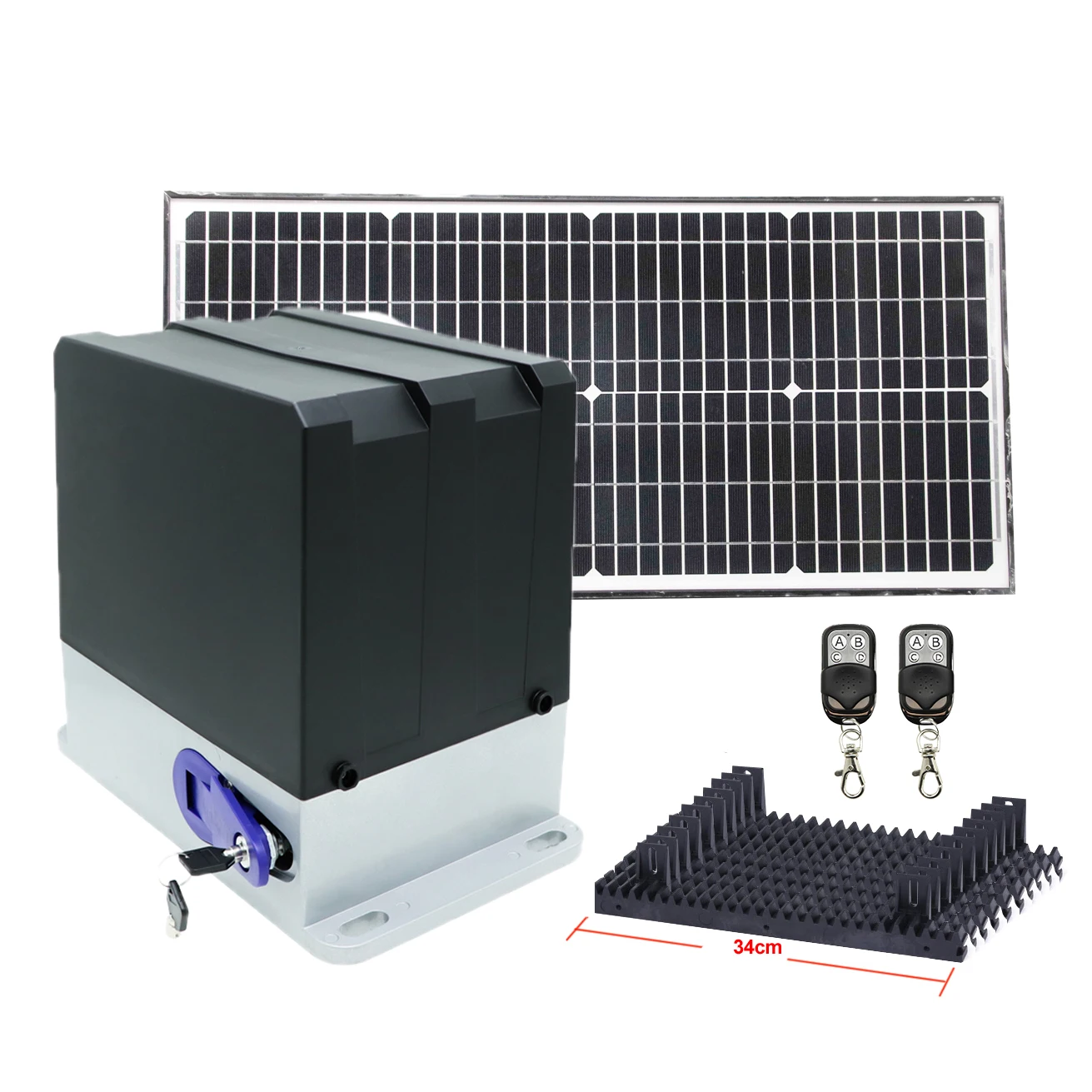 Villa 1200KGS Solar Remote Control Sliding Gate Opener Motor Automatic ...