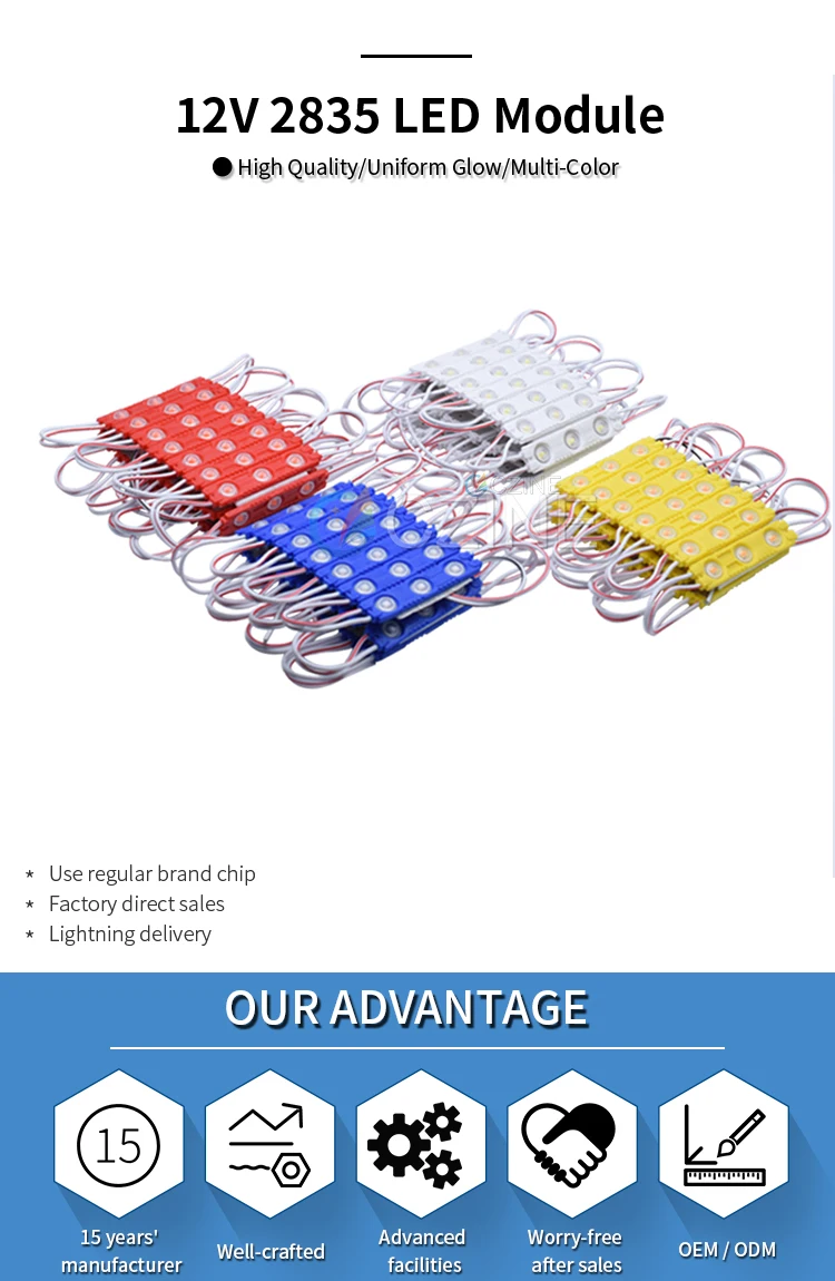 High Power 12v 3 Leds Modulo Outdoor 2835 Sign Module Smd Light Box ...