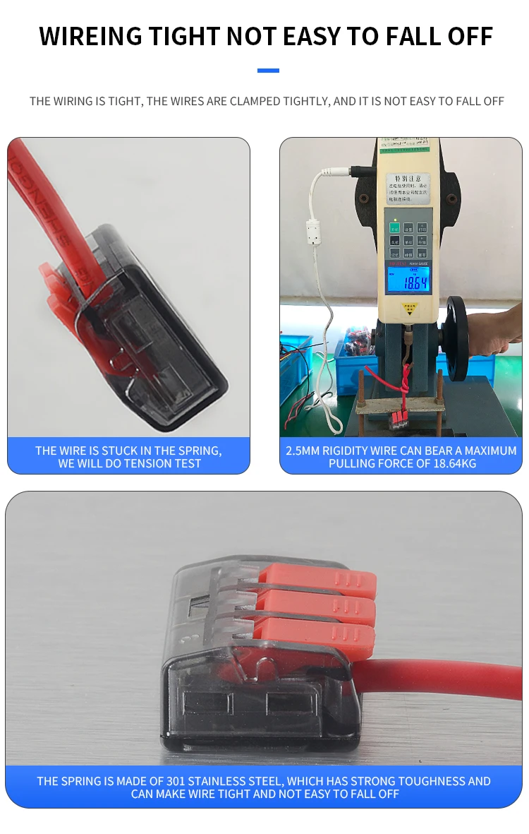 JINH Releasable Spring Cable Lever - 32A/450V Electrical Connector